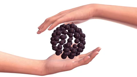Two human hands holding sphere from part... | Stock Video | Pond5