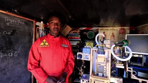 Two Kenyan inventors create Covid-19 dec... | Stock Video | Pond5