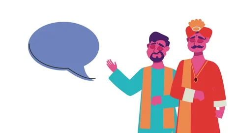 two men indian culture speaking characte... | Stock Video | Pond5