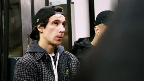 Two nice-looking young men wearing black... | Stock Video | Pond5