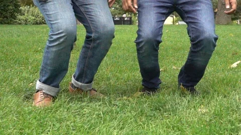 Two People Men Guys Jumping Up And Down ... | Stock Video | Pond5