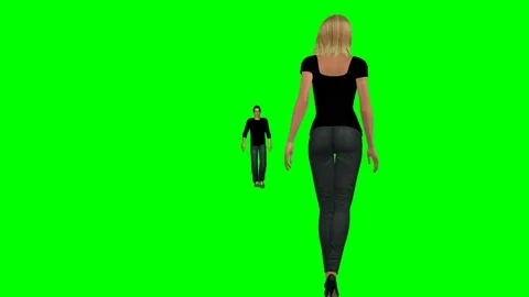 Two People Green Screen Stock Footage ~ Royalty Free Stock Videos | Pond5