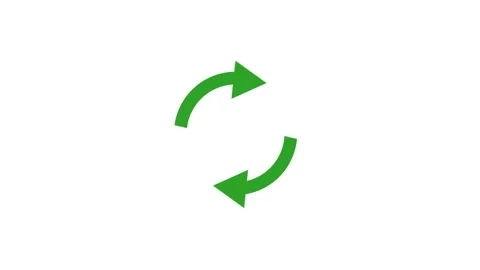 Two rotating green arrows animation moti... | Stock Video | Pond5