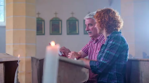 Two senior Christians discussing the Bib... | Stock Video | Pond5