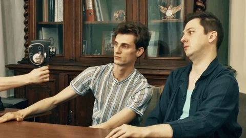 Two workers get scolded by boss at offic... | Stock Video | Pond5