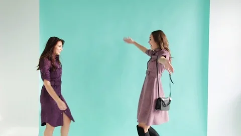 Two young girls met and embraced, glad t... | Stock Video | Pond5