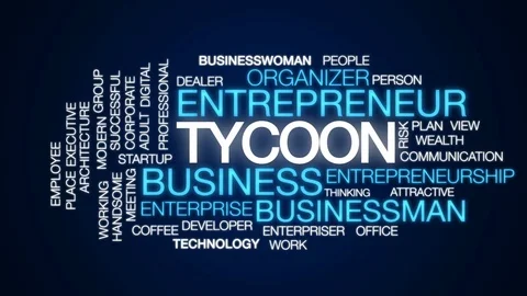 Tycoon animated word cloud, text design ... | Stock Video | Pond5