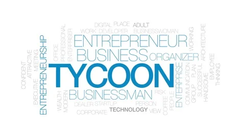 Tycoon animated word cloud, text design ... | Stock Video | Pond5