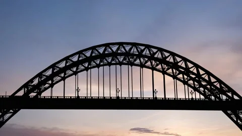 Tyne Bridge Silhouette: England UK, Land... | Stock Video | Pond5