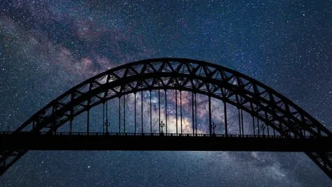 Tyne Bridge Silhouette: England UK, Land... | Stock Video | Pond5