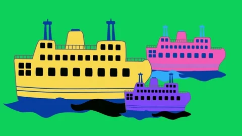 types and models of ships, animation, gr... | Stock Video | Pond5