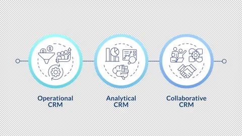 Types of CRM systems infographic circles... | Stock Video | Pond5