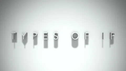 types of ip 3D title animation with shad... | Stock Video | Pond5