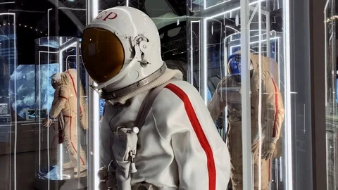 Types of space suits. Details of spacesu... | Stock Video | Pond5
