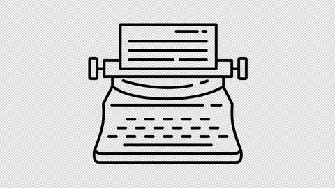 Typewriter Icons Stock Video Footage | Royalty Free Typewriter Icons ...