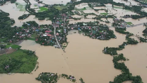 A typhoon ravaged through the farmlands ... | Stock Video | Pond5