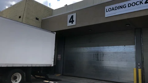 Typical Loading Dock with Truck backed u... | Stock Video | Pond5