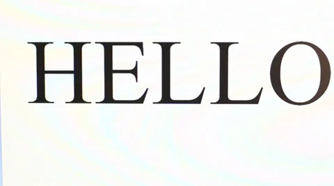 Hello Typing Stock Footage ~ Royalty Free Stock Videos | Pond5