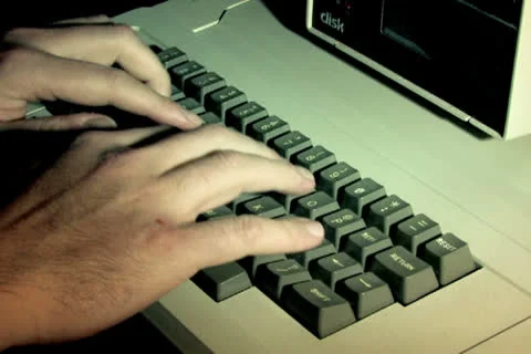 Typing Old Computer Stock Footage ~ Royalty Free Stock Videos | Pond5