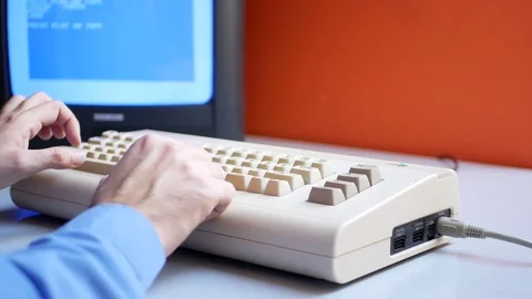 Typing Old Computer Stock Footage ~ Royalty Free Stock Videos | Pond5
