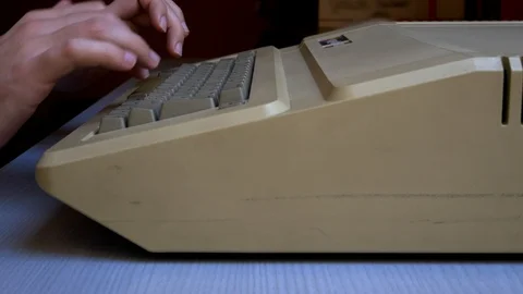 Typing Old Computer Stock Footage ~ Royalty Free Stock Videos | Pond5