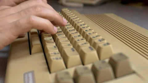 Typing Old Computer Stock Footage ~ Royalty Free Stock Videos | Pond5