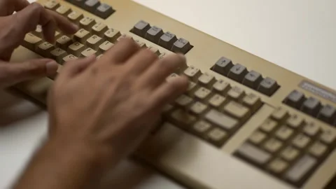 Old Computer Keyboard Stock Video Footage | Royalty Free Old Computer ...