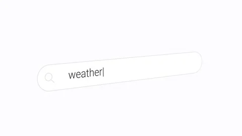 Typing Weather in the White Search Box | Stock Video | Pond5