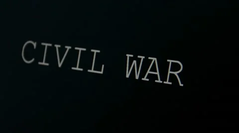 Typing word civil war | Stock Video | Pond5