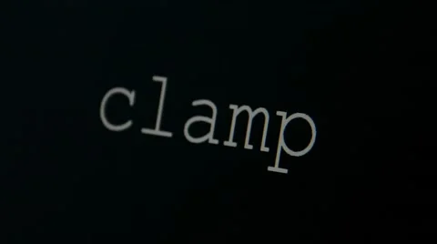 Typing word clamp | Stock Video | Pond5