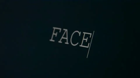 Typing word face | Stock Video | Pond5