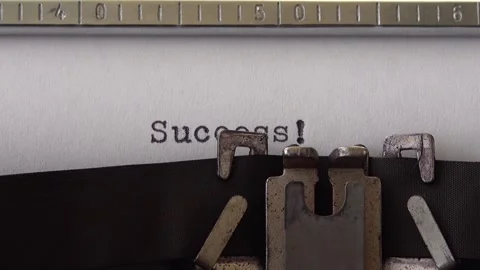 Typing word Success ! on retro typewrite... | Stock Video | Pond5