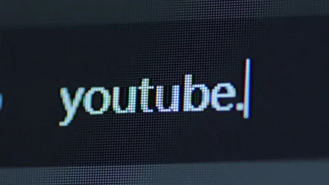 Typing youtube into address bar search s... | Stock Video | Pond5