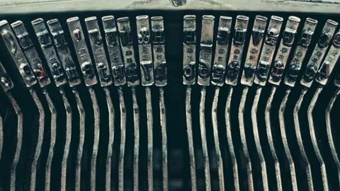 Typo keys of a old manual typewriter typ... | Stock Video | Pond5