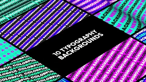 Typography Backgrounds ~ After Effects Template #253878066