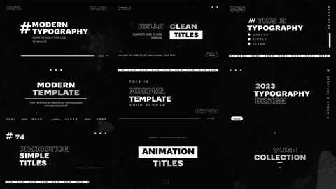 After Effects Template: Typography Titles #259339810 | Pond5