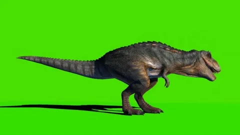 Tyrannosaurus rex Looking on Green Scree... | Stock Video | Pond5
