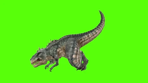 Tyrannosaurus T-Rex Attack Green Screen ... | Stock Video | Pond5