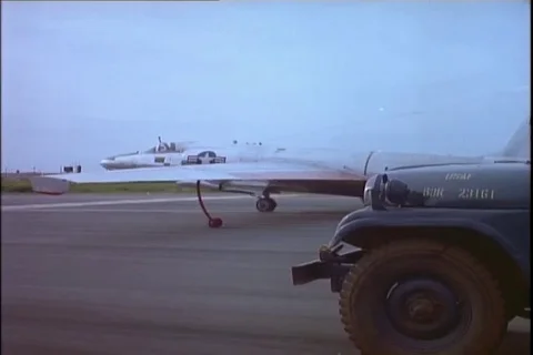 U-2 aircraft on takeoff run followed by ... | Stock Video | Pond5