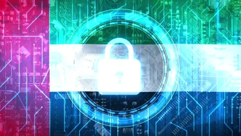 UAE Cyber Security concept 4k animation ... | Stock Video | Pond5