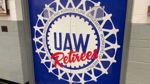 UAW - United Auto Workers - Retirees Log... | Stock Video | Pond5