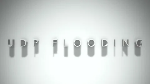 udp flooding 3D title animation white te... | Stock Video | Pond5