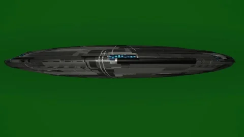 UFO fly by, rotating spaceship isolated ... | Stock Video | Pond5