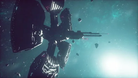 UFO journeys through the void of outer s... | Stock Video | Pond5