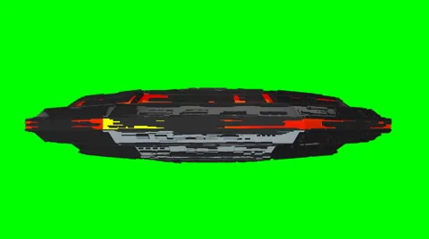 UFO Side View Seamless Loop Greenscreen | Stock Video | Pond5