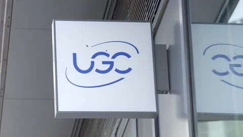 UGC logo at the entrance of a movie thea... | Stock Video | Pond5