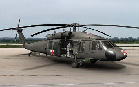 3D Model: UH-60L Blackhawk MEDEVAC with nice interior #91529391