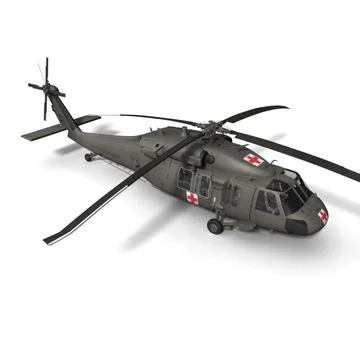 3D Model: UH-60L Blackhawk MEDEVAC with nice interior #91529391