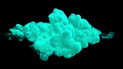UHD 3D animation of the cyan ink in a li... | Stock Video | Pond5