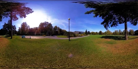 UHD 4K 360 VR Virtual Reality of a city ... | Stock Video | Pond5